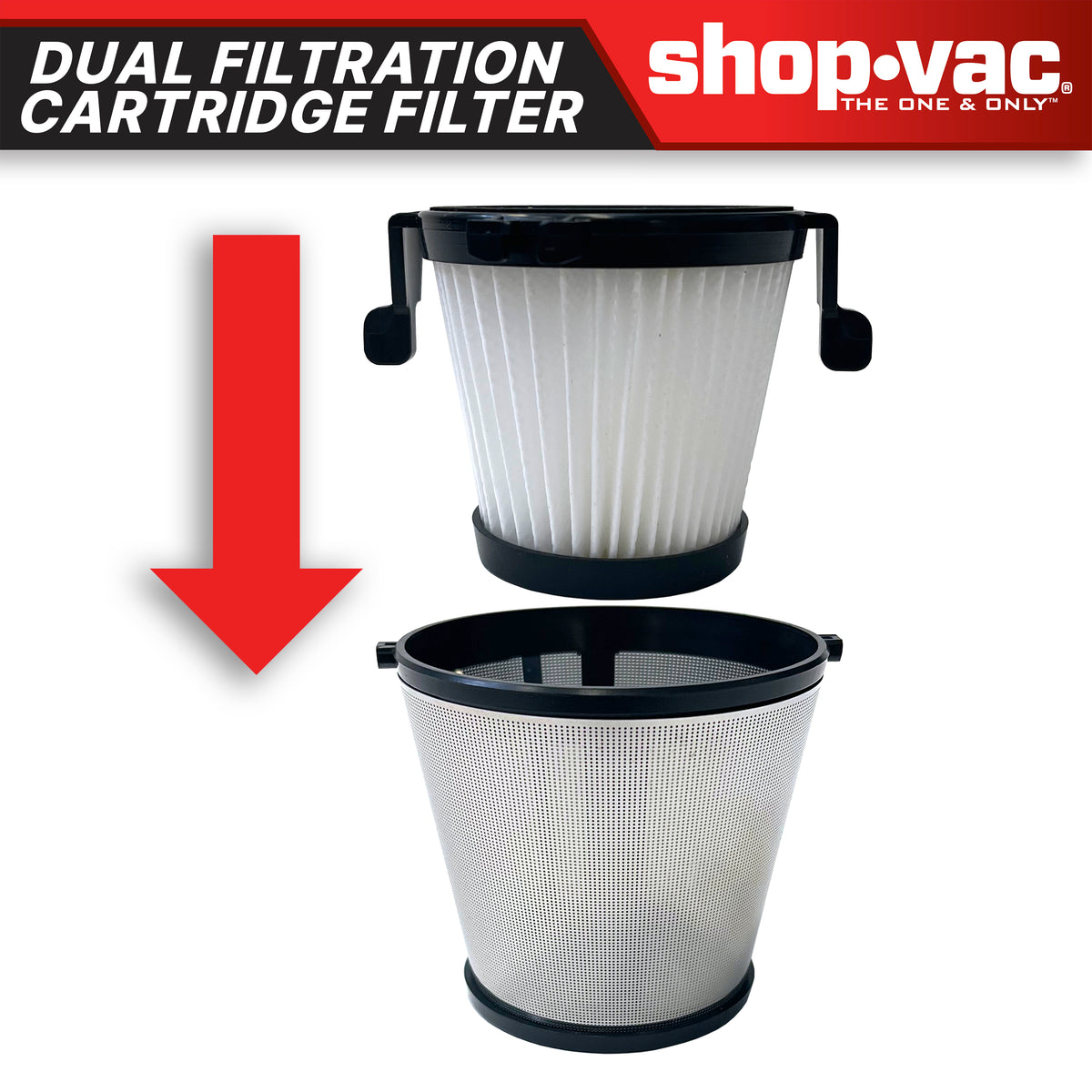 Shop-Vac Cartridge Filter for Shop-Vac Handheld Rechargeable Vacs ...