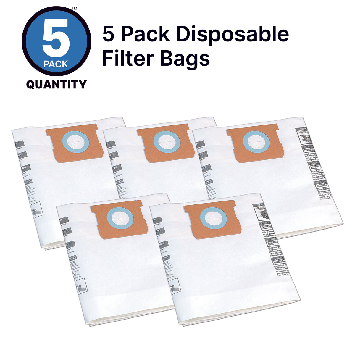 Shop-Vac 5-8 Gallon Disposable Filter Bags (5 pack) | Shop-Vac Store