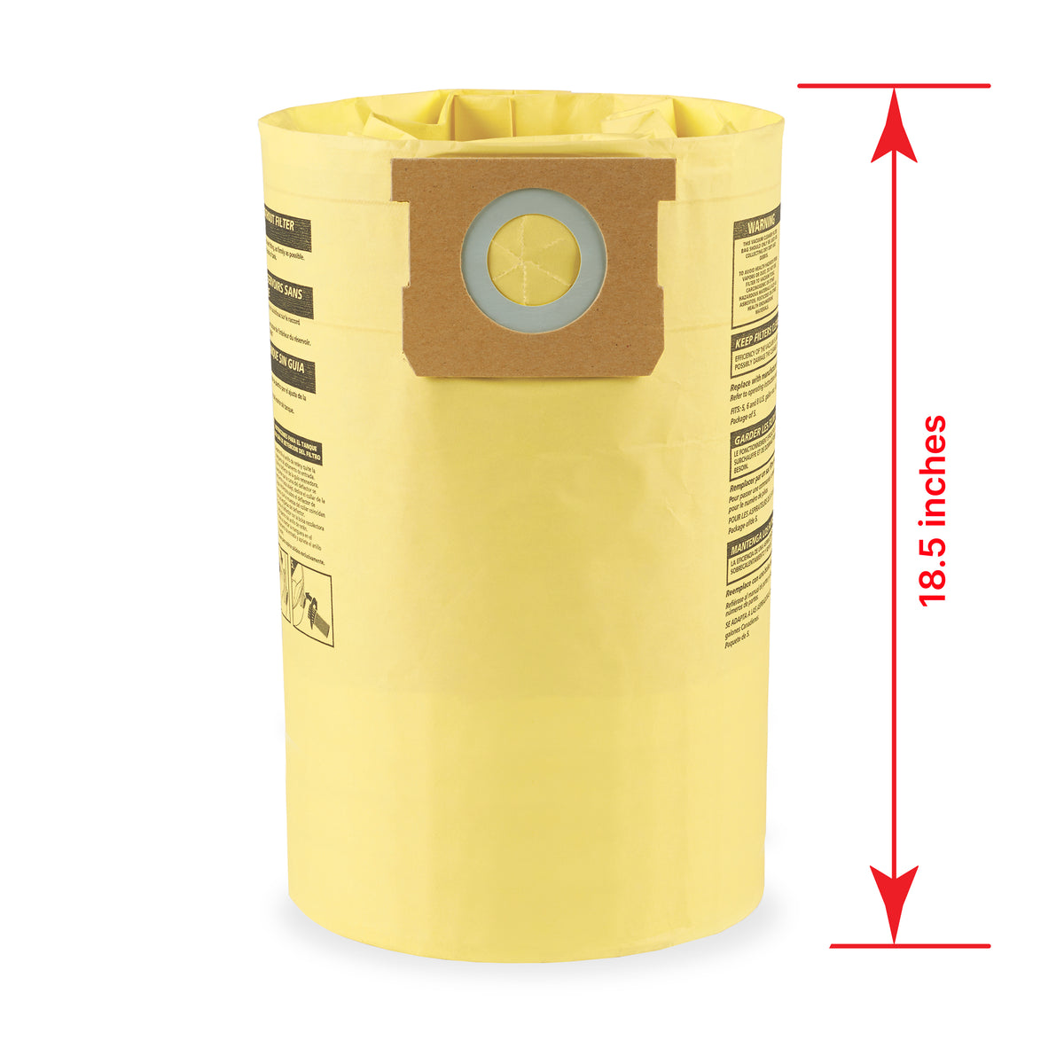 Shop-Vac 15-22 Gallon High Efficiency Disposable Filter Bags (5 pack ...