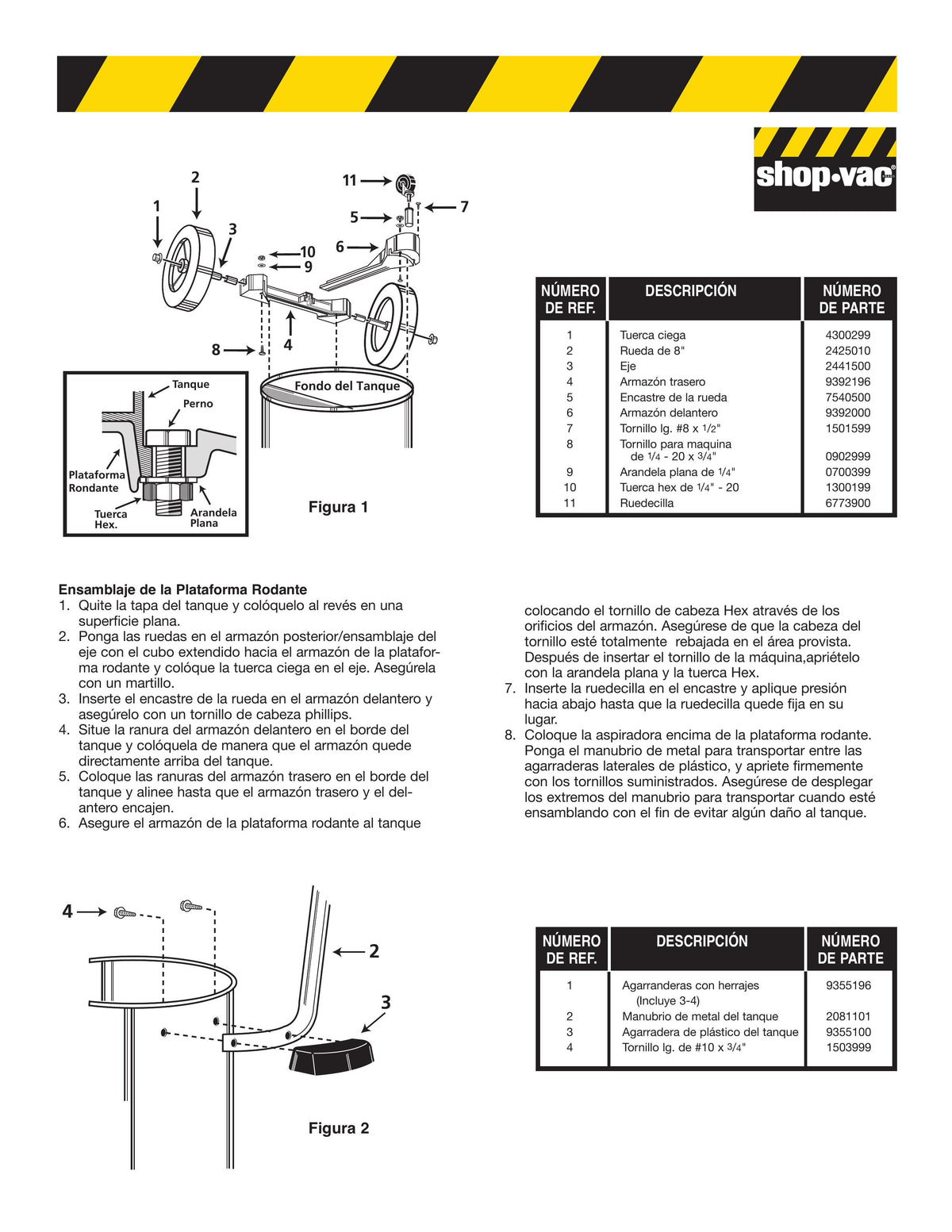 Shop-Vac Parts List for 610B Models (10 Gallon* Black / Industrial Sta ...